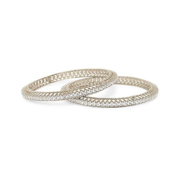 SINGLE LINE CLASSIC DIAMOND BANGLE – Designed2Attract